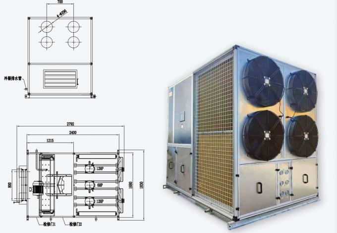 Industrial Air Cooled Direct Expansion AHU Ventilation Unit